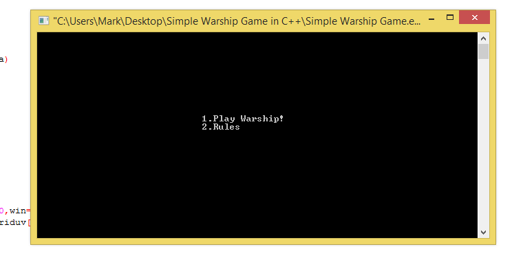 Simple Warship Game in C++ Free Source Code | SourceCodester